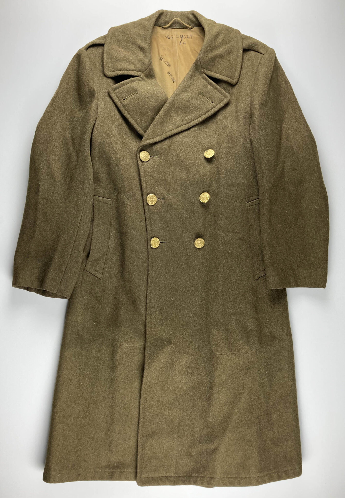 Early U.S. Army EM/NCO Melton Wool Overcoat – Named