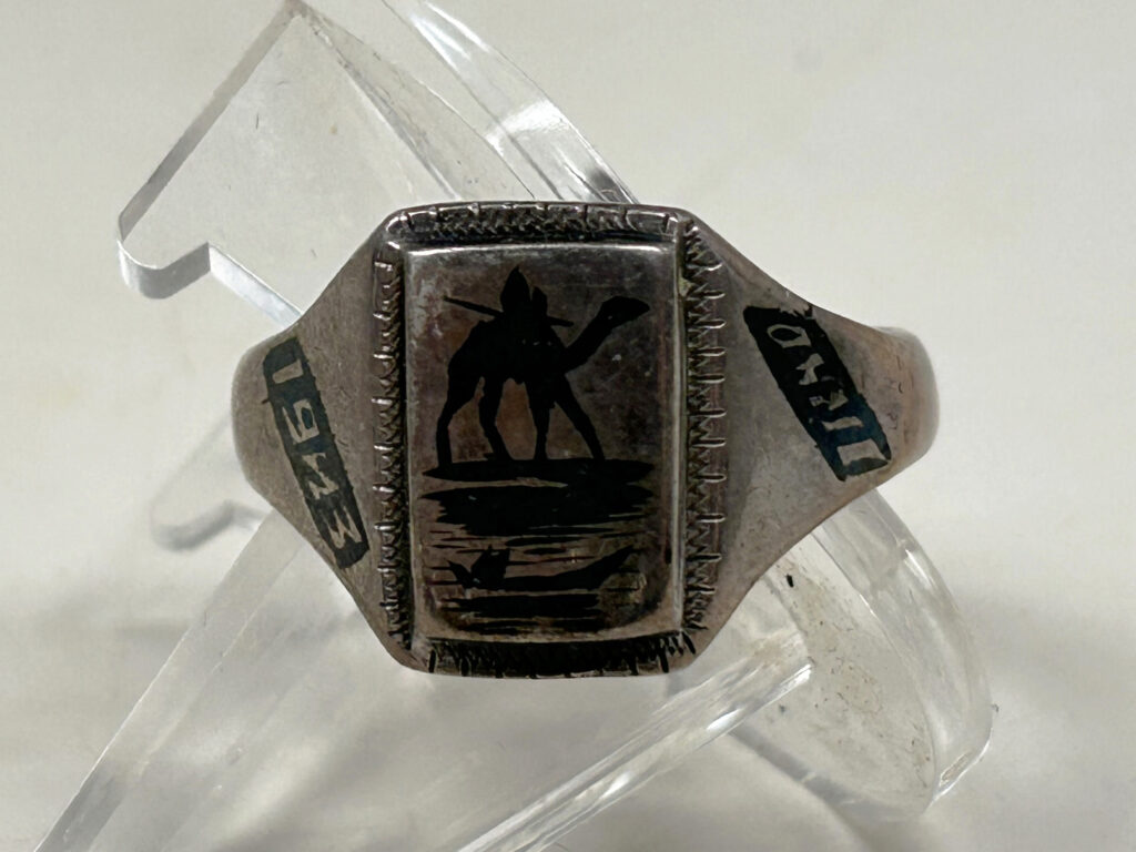 1943 “Iraq” Afrika Korps Campaign Ring – (Niello Style)