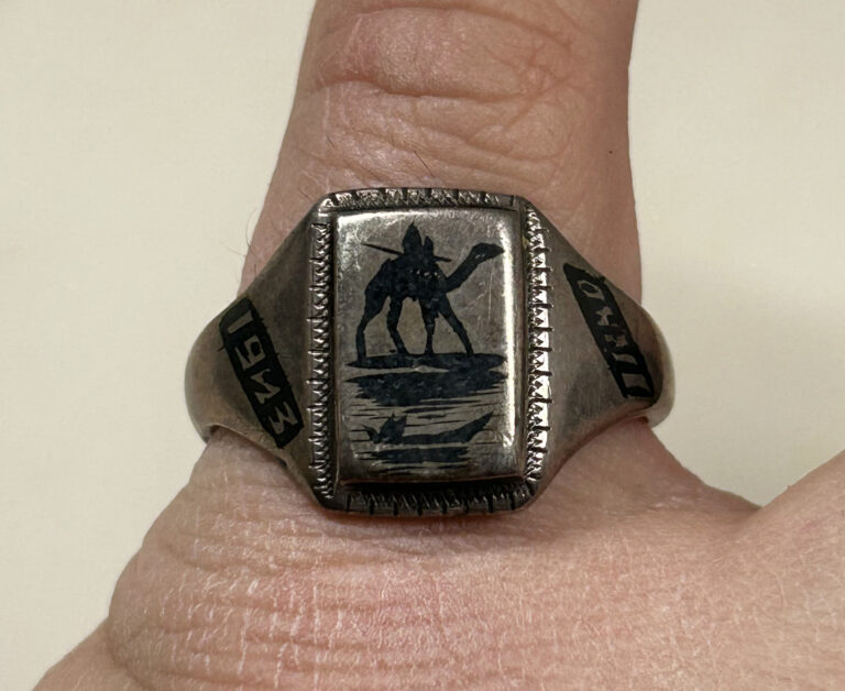 1943 “Iraq” Afrika Korps Campaign Ring – (Niello Style)